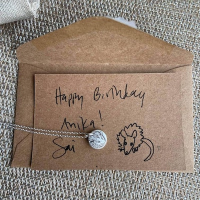 Tiny Silver Opossum Necklace, Possum Jewelry - Etsy
