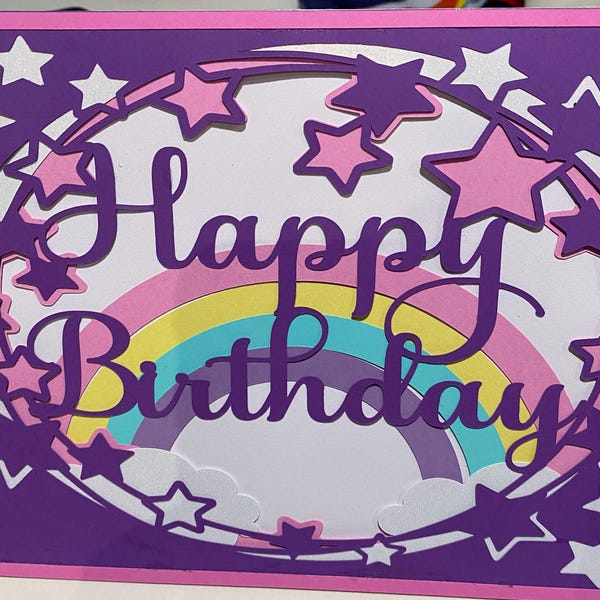 Thank You Card SVG Layered Papercut, Thank You Card Ideas, 3d Papercut ...