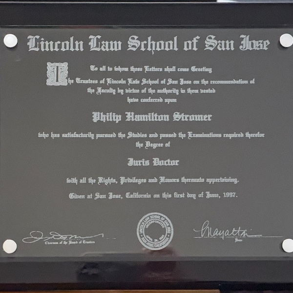 Floating Glass Degree Frame, College Diploma Frame, Custom Diploma ...