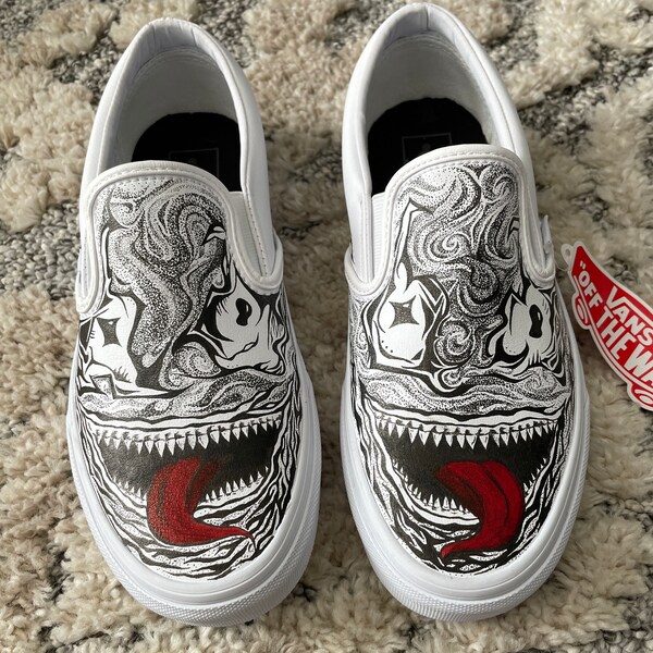 Custom Marvel Venom Vans - Etsy