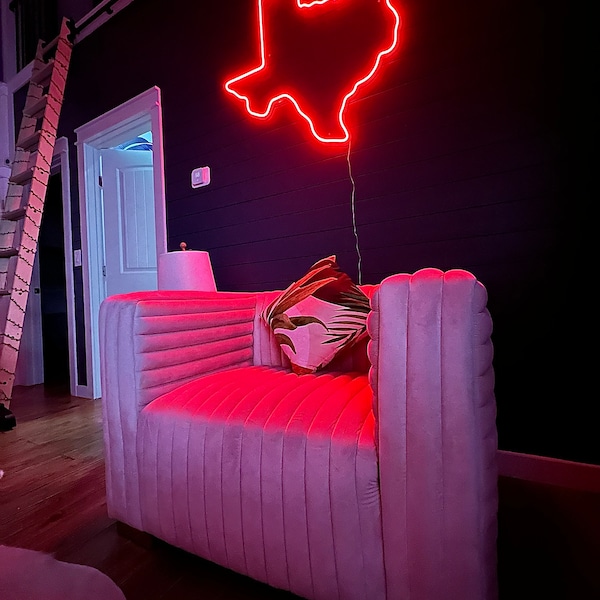 Texas Map Led Sign Texas Led Sign, Wall Decor, Texas Neon Sign, Custom ...