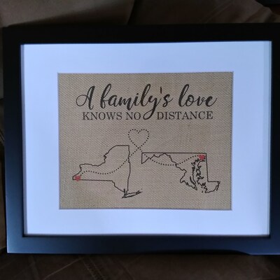 FRAME INCLUDED Long Distance Family Gift Christmas Gifts for - Etsy