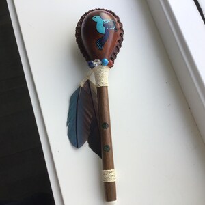 Double Nostril Kuripe Self Applicator Made of Chonta Wood Decorated ...