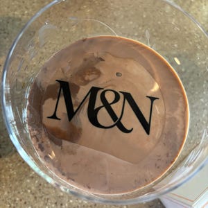 12 CUT-OUT White 2.5 Inch Edible DRINK Toppers Custom Initials Wedding ...