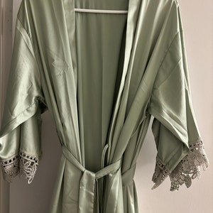 SAGE GREEN Lace Bridal Robes / Bridesmaid Robe Gift / Bridal Party ...