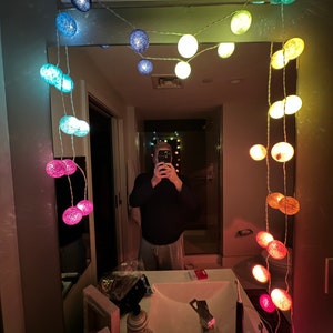 Squared Multi Color String Lights Japanese Paper Lantern Fairy Lights ...