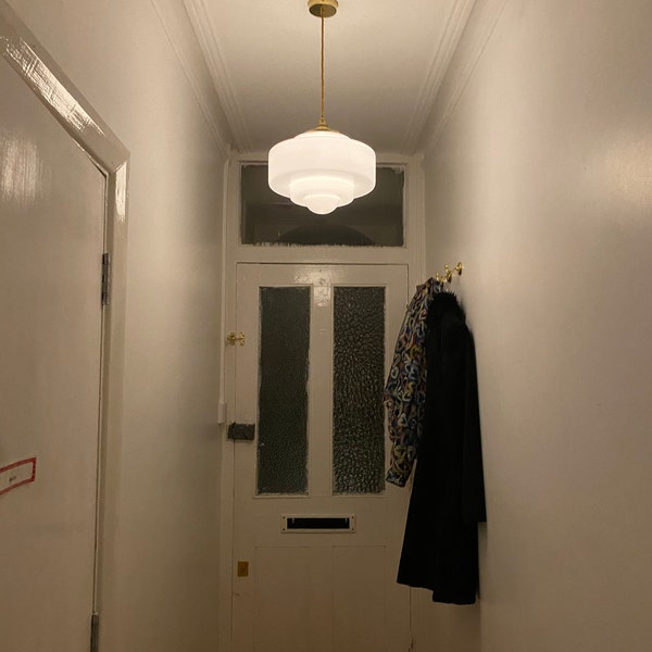 Atlas Opal Glass Pendant Light - Etsy