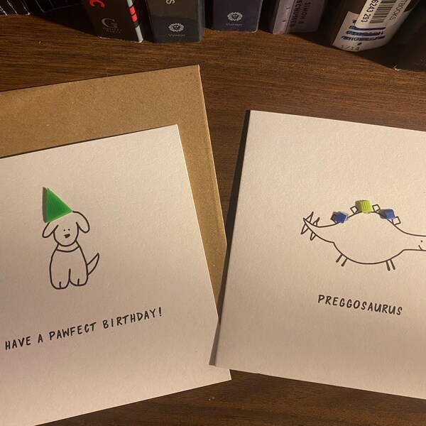 Have a Paw-some Birthday! Eco Birthday Card, Cute Dog Birthday Card ...