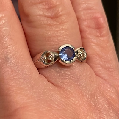 Star Wars Rebel Alliance Engagement Ring With Light Blue Lab Spinel ...