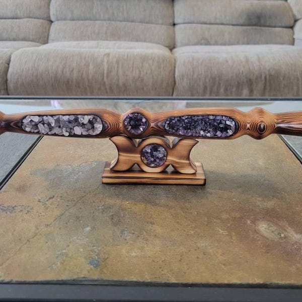 Scorpion Walking Stick Made With Kwila Wood and Smoky Quartz Top ...