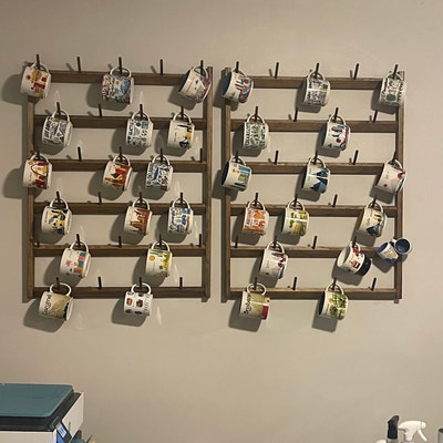 Mason Jar Storage and Display Rack Wood Wall Rack Glass - Etsy