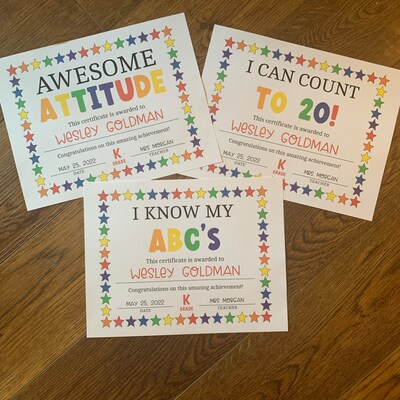 Editable School Awards, End of Year Awards, Personalized School ...