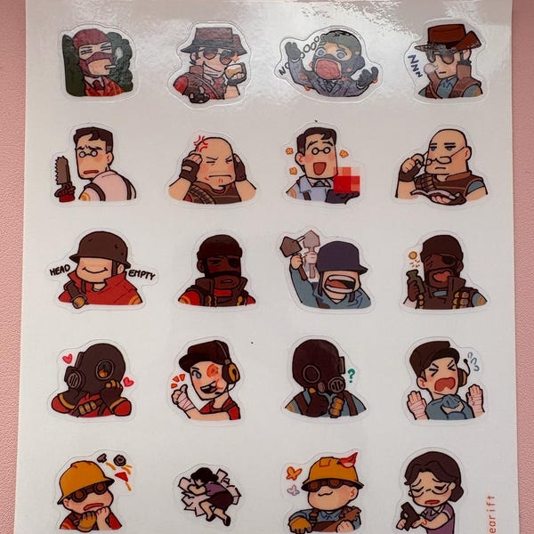 TF2 / Clear Sticker Sheet - Etsy