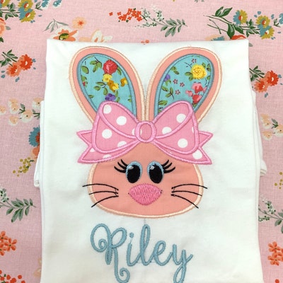Easter Bunny Applique Design Easter Design Bunny Embroidery Rabbit ...