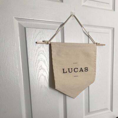 Personalized Modern Name Hanging Wall Canvas Banner and Wall Decor for ...