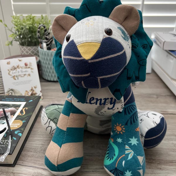 Personalized Keepsake Memory Soft Lion Toy,custom Teddy Bear ,keepsake ...