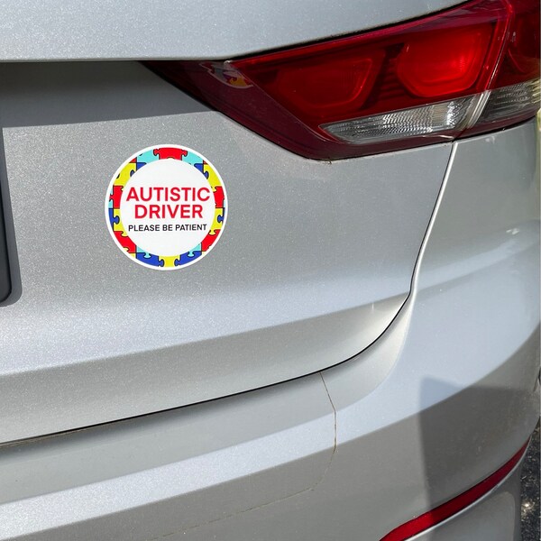 Autistic Driver Decal, Autism Safety Sticker, Emergency Decal, Occupant ...