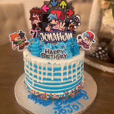 3D handmade FNF Cake Topper and 2pcs Mini Topper / Cupcake Topper ...