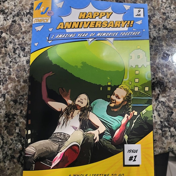 Personalized First Anniversary Comic Book Gift | 1st Anniversary Gift ...