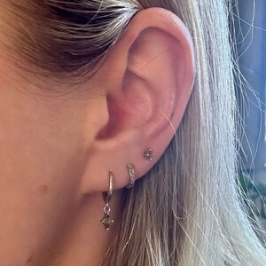 Double Hoop Stud Earring Stack Gift for Her Bridesmaid - Etsy