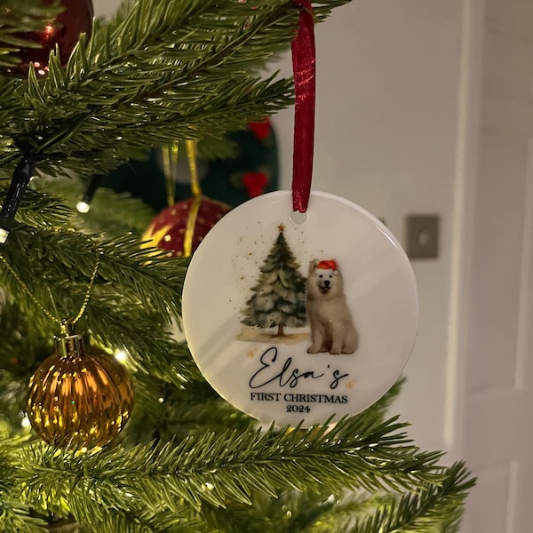 Personalised Dogs First Christmas Bauble, Puppy's 1st Xmas Tree ...