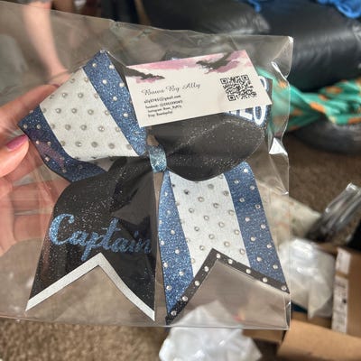 Custom College Cheer Bows Designed in Your Team Colors. Writing on ...