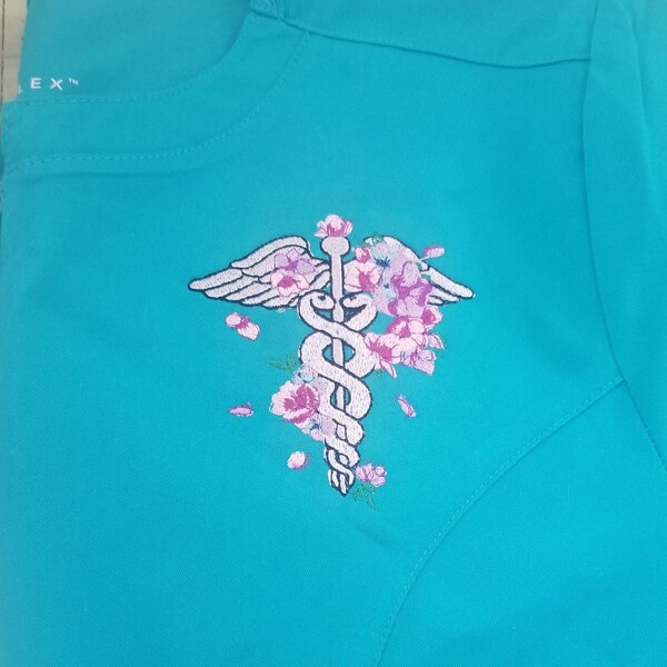 Caduceus Embroidery Design, Medical Embroidery Designs, Medical ...