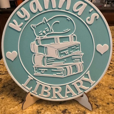 Library Street Sign Bookshelf Sign Personalized Laser Engraved Bookish ...