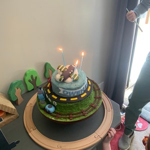 Handmade Edible Fondant RV Camping Cake Topper Set - Etsy