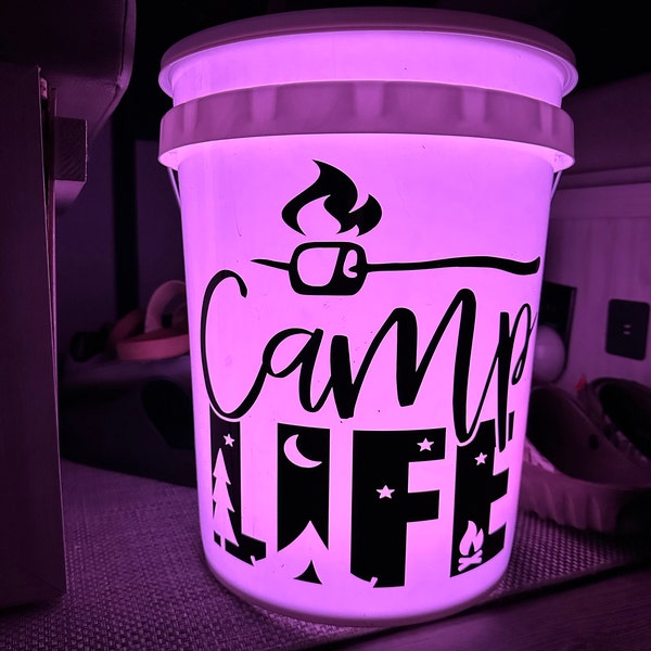 Custom LED Lighted Buckets...camping, Pool, Cabin, Lake, Deck, Patio - Etsy