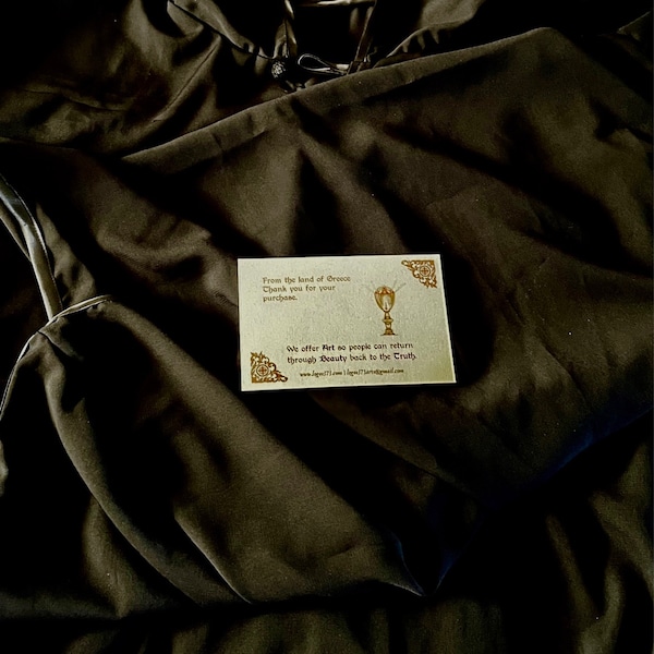 Black Tau Hooded Robe, Robe of a Neophyte, Robe of the Crone, Ritual ...