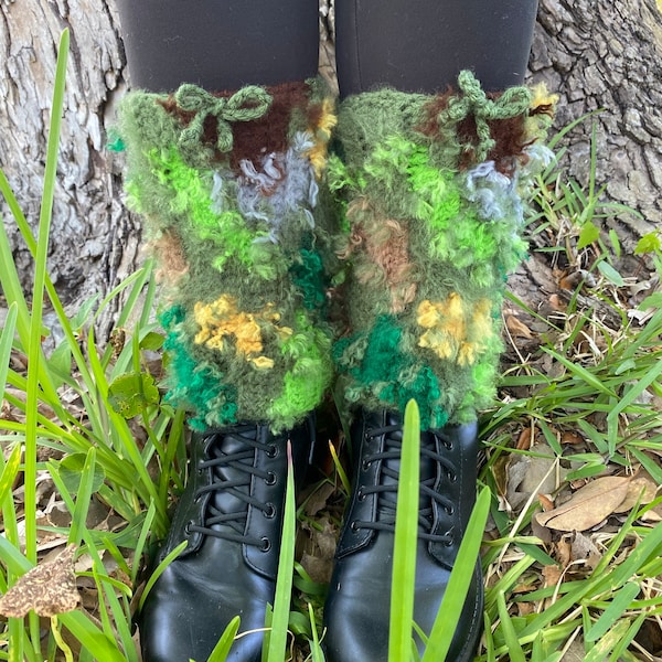Moss Leg Warmers Pattern - Crochet Lichen Forest Accessory - Goblincore ...