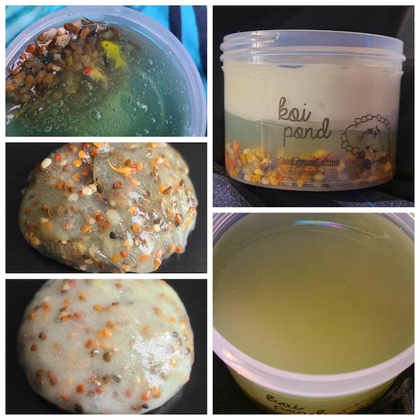 Duck in Water (slow Stretch), Blue Clear Slime, Duck Slime, Cute Slime ...