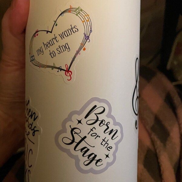 Music Sound // Musical Stickers, Die Cut Set of 8, Broadway Gifts ...