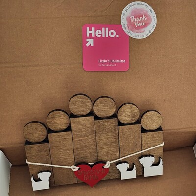 Wooden Family Block Family Figures Tiered Tray Decor Shelf Sitter - Etsy