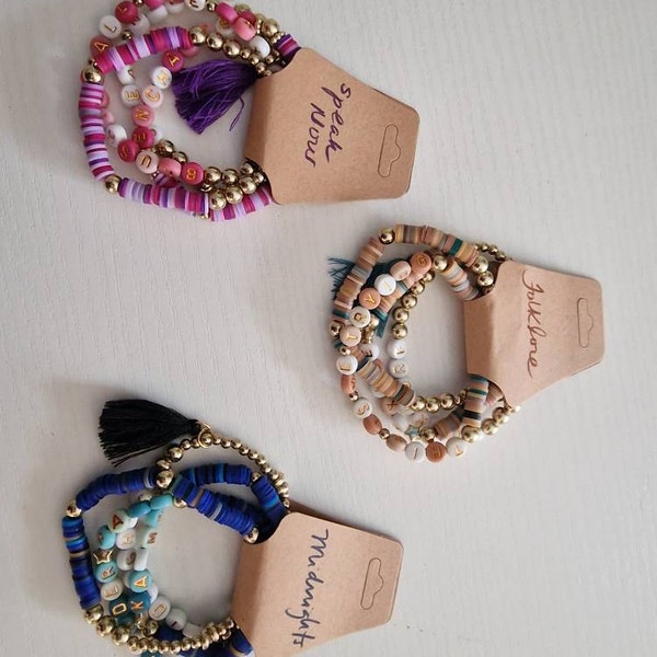 TTPD Era Taylor Inspired 4-pack Friendship Bracelets. TTPD Album Colors ...