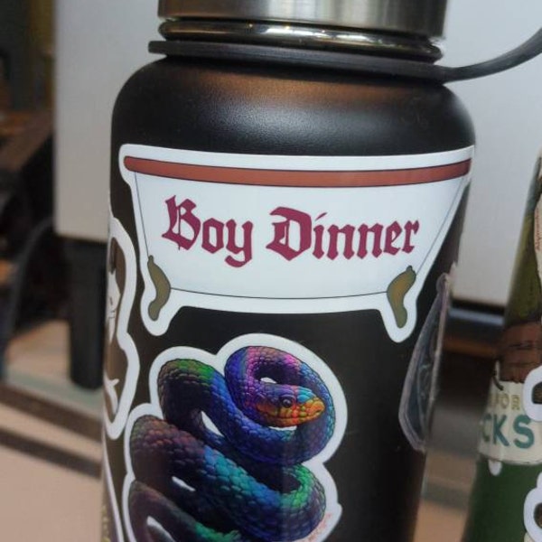 Boy Dinner Sticker - Saltburn Movie - Good Soup - Bathtub Scene Sticker ...