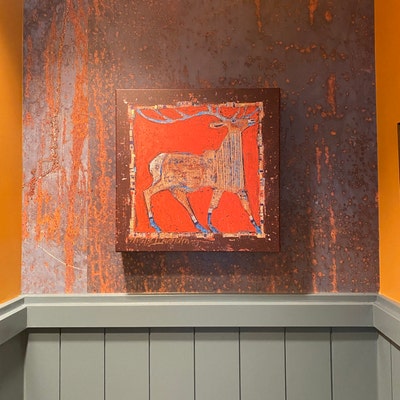 Rusty Metal Wallpaper, Rust Wall Mural, Metal Industrial Peel and Stick ...