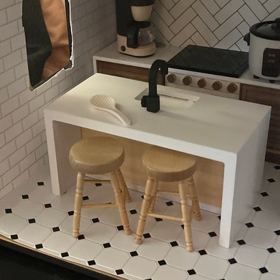 Heirloom Quality Dollhouse Natural Wood White USA Made Macy Mae 1:12 ...