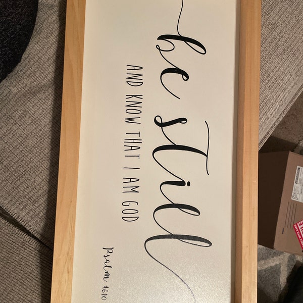 Be Still and Know Psalm 4610 I Am God Wooden Sign Scripture Wall Art ...