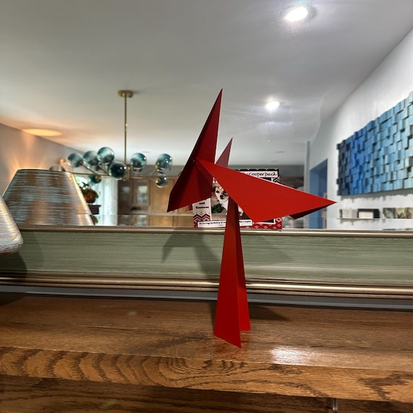 Red Acuti Standing Mobile Kinetic Sculpture - Etsy