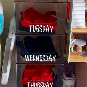 Days of the Week Label Set decals Only - Etsy