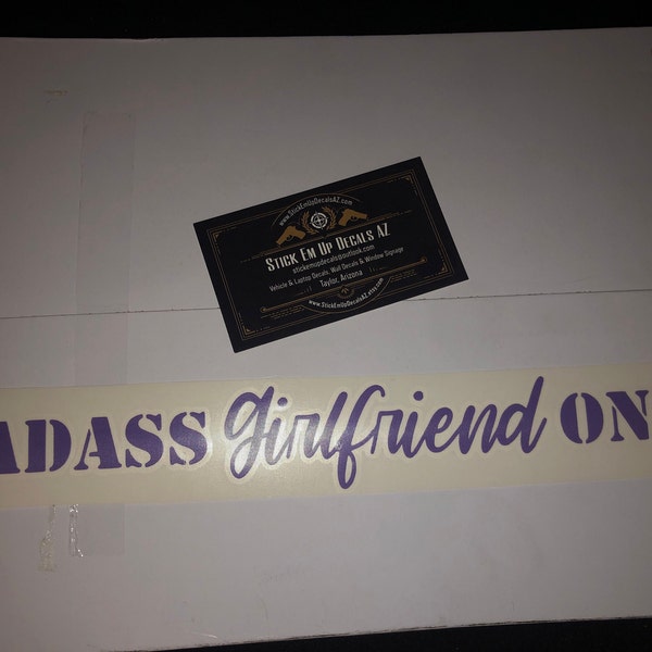 Badass Girlfriend Only Custom Vinyl Decal Sticker - Choose Your Color ...