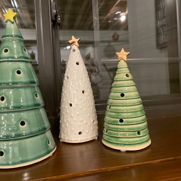 Ceramic Jack-o-lantern Luminary, Wheel Thrown, Mossy Green - Etsy