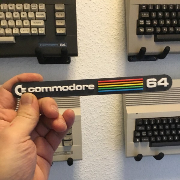 Commodore 64 Logo 3D Fridge Magnet / Shelf Display - Retro 80s 8bit ...