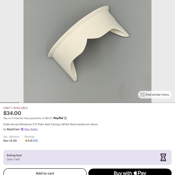 Dolls House Miniature 1/12 Ornate Egg & Dart Coving Crown Moulding ...