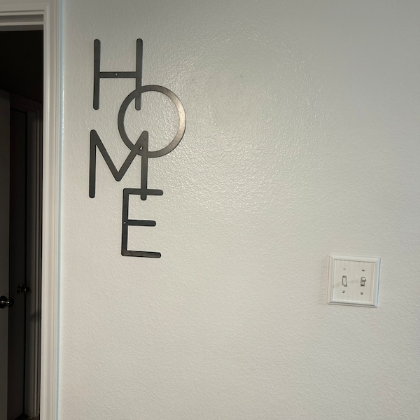 Vertical Home Sign | Metal Home Sign | Entryway Wall Decor | New Home ...
