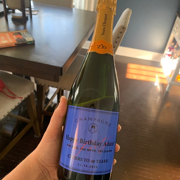 Custom Champagne Label, Champagne Bottle Labels, Mini Champagne Bottle ...