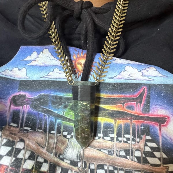 Obsidian Triple Layered Coin Necklace - Etsy