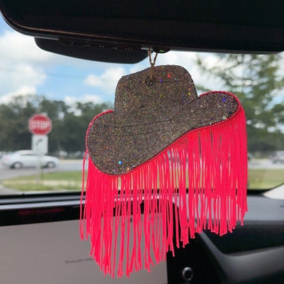 Cow Print Cowboy Hat Car Freshie, Car Freshie, Car Freshener, Western ...